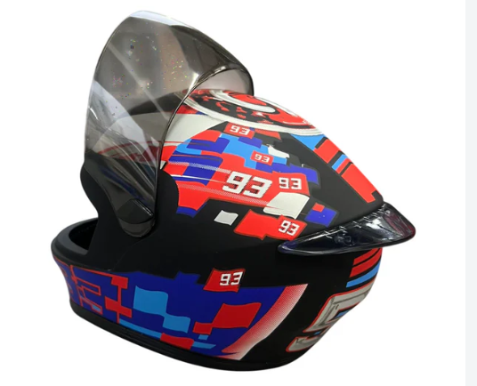Shoei 93 Black Red Blue Button Miniature Motorcycle bike mini helmet ...