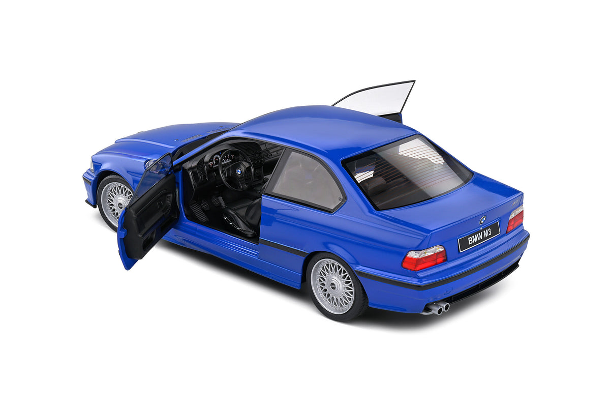 Solido 1996 BMW E36 Coupe M3 Santorin Blue 1/18 scale diecast model ca ...