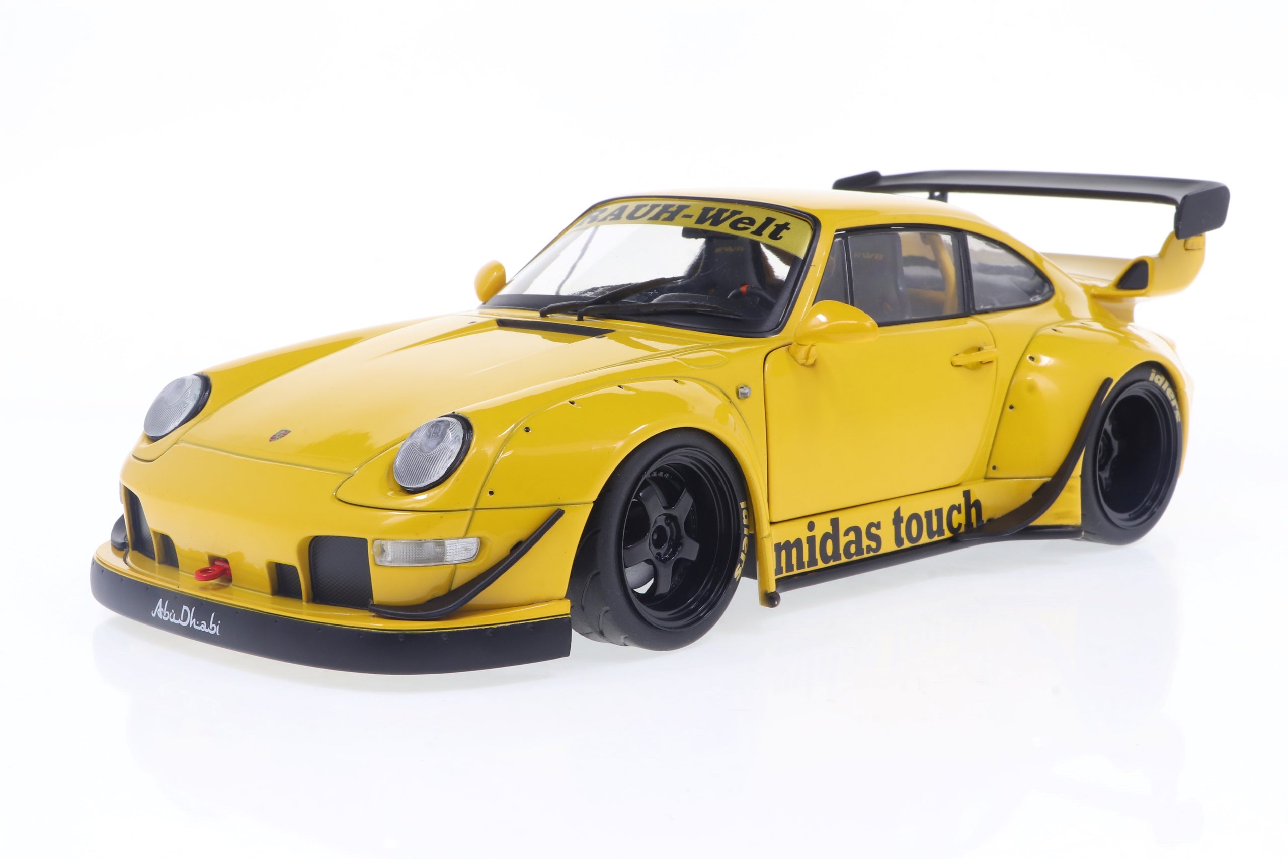 Solido 2023 Porsche RWB Bodykit Midas touch Yellow 1/18 scale diecast ...