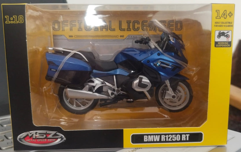 BMW R 1250 RT bike Diecast model Blue 1/18 scale miniature Bike model ...